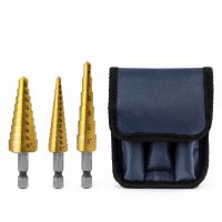 Quality 3Pc Titanium HSS Step Drill Bit Set Hex Shank 1/8-3/4 inch for sale