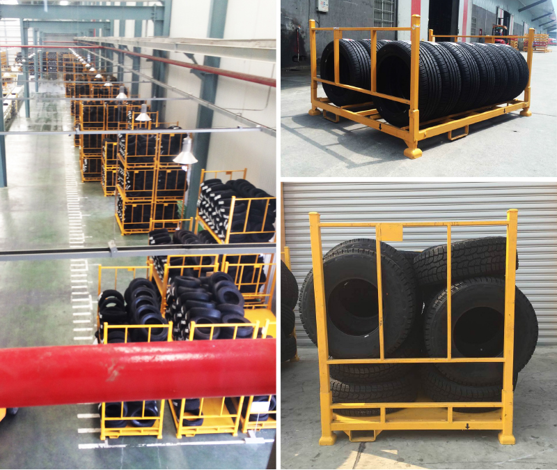 Pallet Stacking Rack For Tire Warehouse Storage Tire Rack