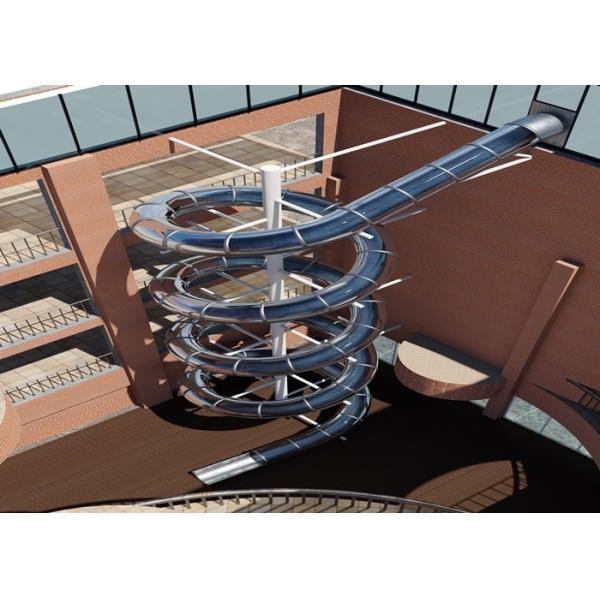 Quality Outside Colorful Spiral 80cm Stainless Steel Slides Led Light for sale