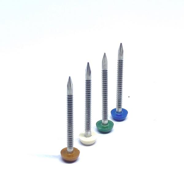Quality Annular Ring Shank Polytop Nails / Pins Stainless Steel Cladding 40mm for sale