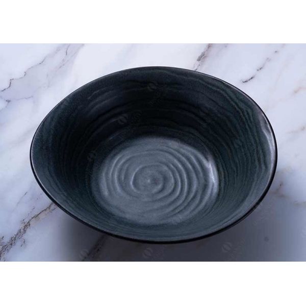 Quality Dark Night Color 12Pc Reactive Glaze Dinnerware Set For Hotel Restaurant for sale