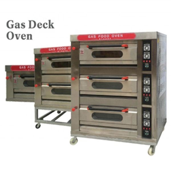 Quality 2 Trays Stainless Steel Gas/Electric Deck Oven for Domestic Village Active Demand for sale
