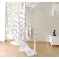 Quality Curved Stairway Stainless Steel Guardrail with Vertical Rod Handrail and Tube for sale
