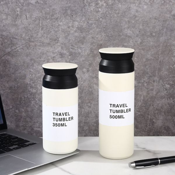 Quality Travel Tumbler 11.8 Fl Oz 350 Ml White Double Wall Vacuum Construction Heat And Cold Retention for sale