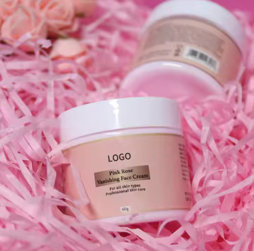 Quality Custom Korean Skin Care Facial Moisturizer Private Label Pink Brightening Natural Organic Whitening Face Rose Cream for sale