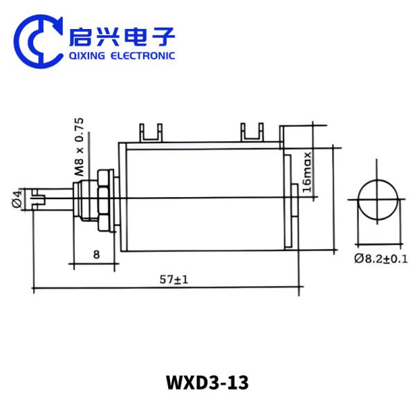 Quality WXD3 13 2W 10 turn wirewound potentiometer 4K7 10k for sale