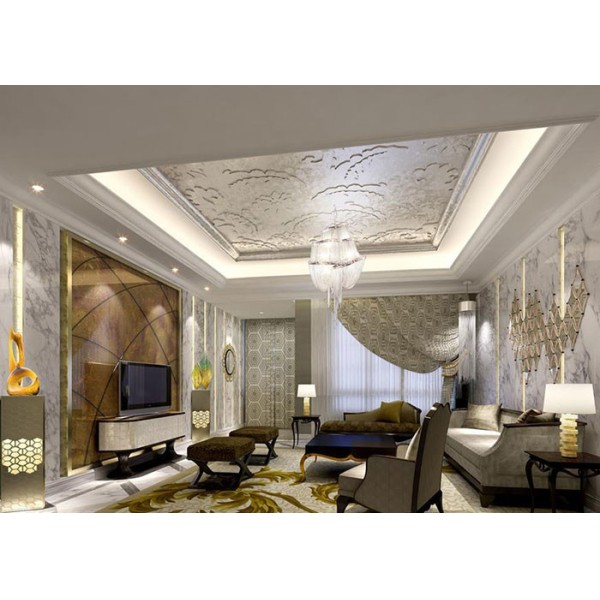 Quality 1220×2440mm Waterproof PVC Marble Sheet for Interior Wall Cladding for sale