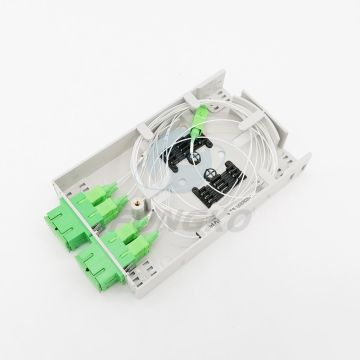 Quality Grey Optic Fiber Access distribution box 1*8 PLC Splitter SC connector High for sale