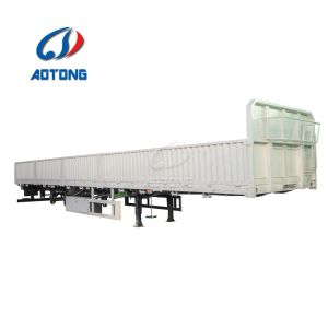 Quality Standard 28Ton Landing Gear Semi-Trailer for 600-1000mm Side Wall Stake Fence for sale
