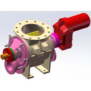Quality Conventional Blow Thru Powder Rotary Valve In Gas Conveying Process for sale