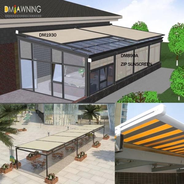 Quality Black Louvered Roof Pergola Conservatory Remote Control Awning for sale