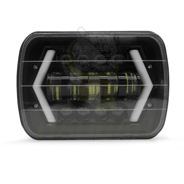 Quality Rectangle Arrow 7 Inch White Yellow 30V Available Motorcycle LED Light for sale