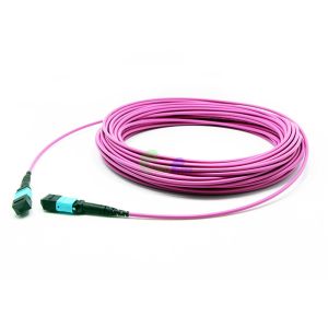 Quality OM4 50/125μm Multi - Mode MTP Trunk Cable , 3.0mm Jacket OD MTP 12 Fiber for sale