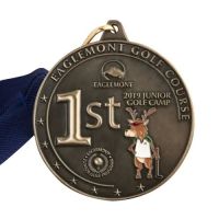 Quality 2.75″ Premium Zinc Alloy Golf Medal Customized For Golf Course for sale