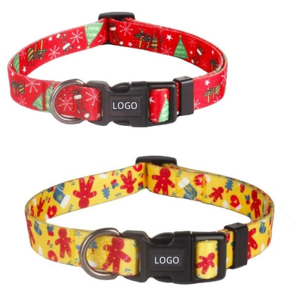 Quality Dog Pet GiftsDog Polyester Christmas Custom Waterproof Pet Collar Adjustable Luxury for sale