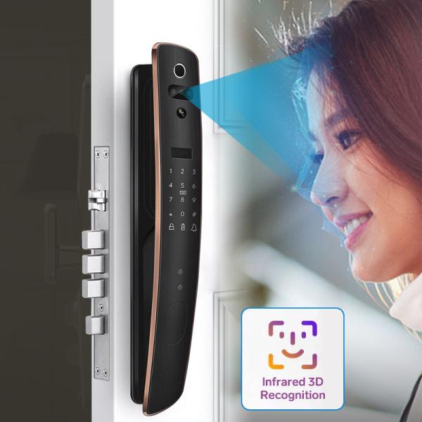 Quality 3D Face Digital Tuya Smart Lock RFID Fingerprint Access Control Aluminum Alloy for sale