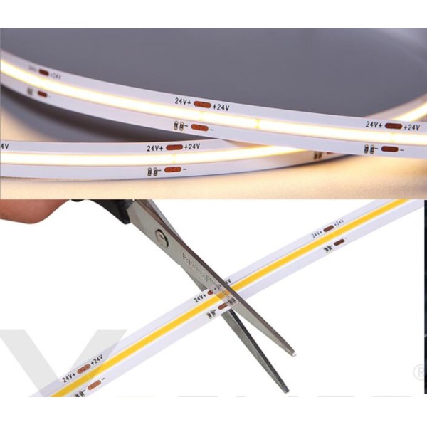 Quality 10W High CRI Cob Strip Lighting 8W 12V IP20 DC 24V for sale
