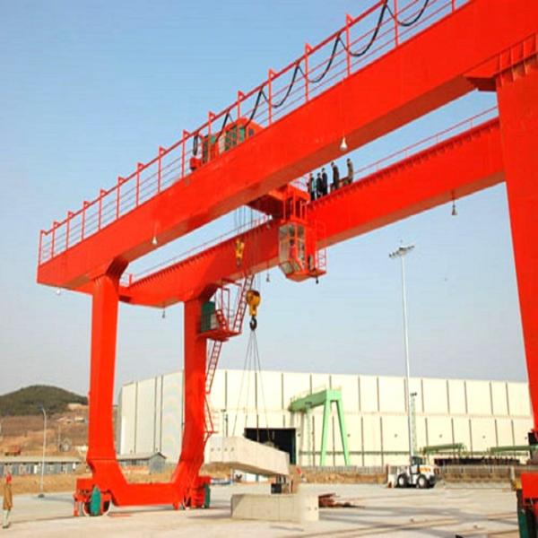 Quality 20 Ton Double Girder Yard Gantry Crane Construction U Type for sale