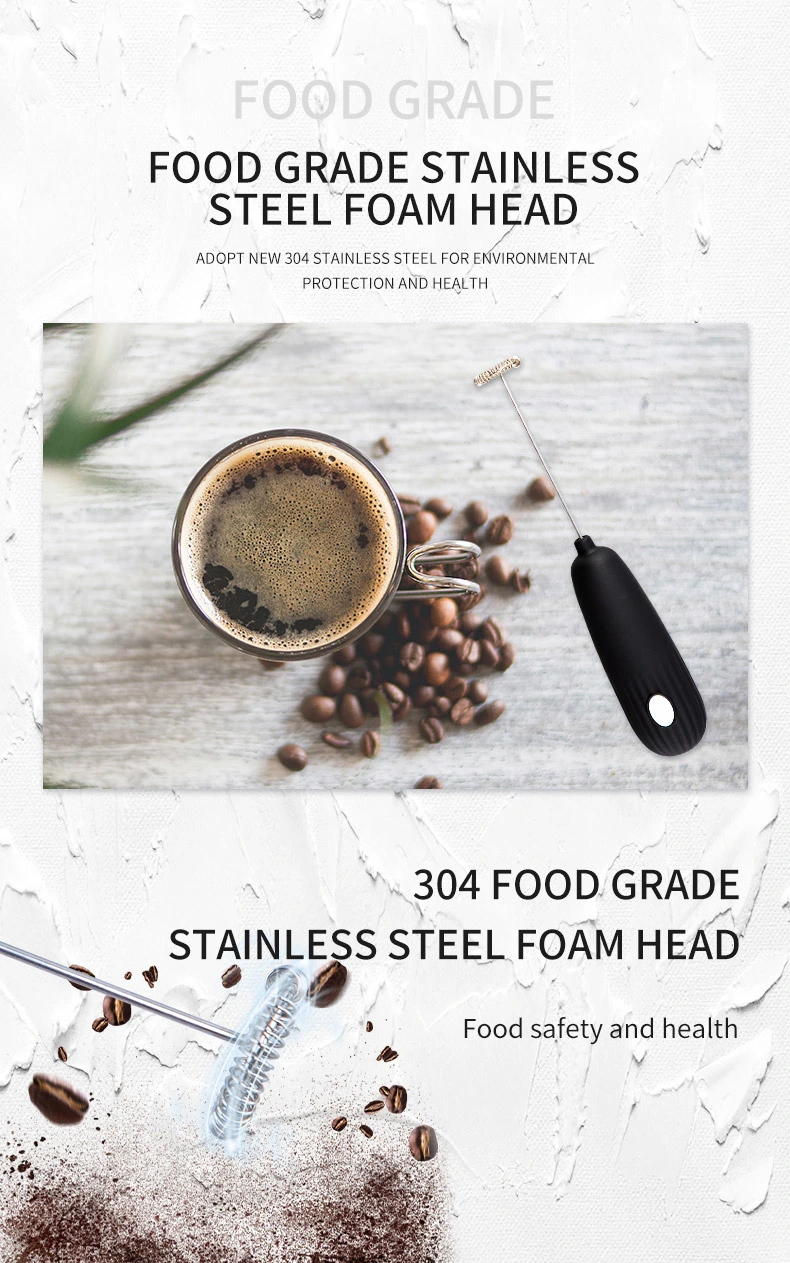 Stainless Steel Coffee Mixer Blender Electric Milk Frother with Stand