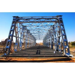 Quality Steel Frame Steel Truss Bridge Single lane For Ferry , Assembly for sale