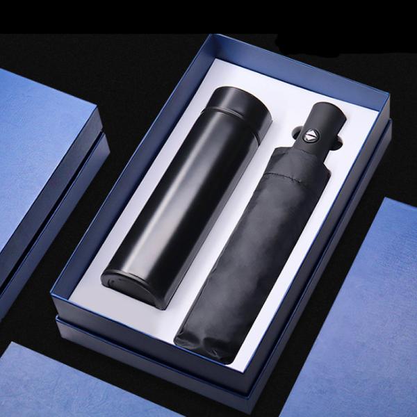 Quality Steel Frame Notebook Thermos Cup and Umbrella Set for Business Advertising for sale