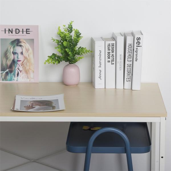 Quality Wooden Surface Northern Europe Style Metal Computer Table Shelf Desk for Home for sale