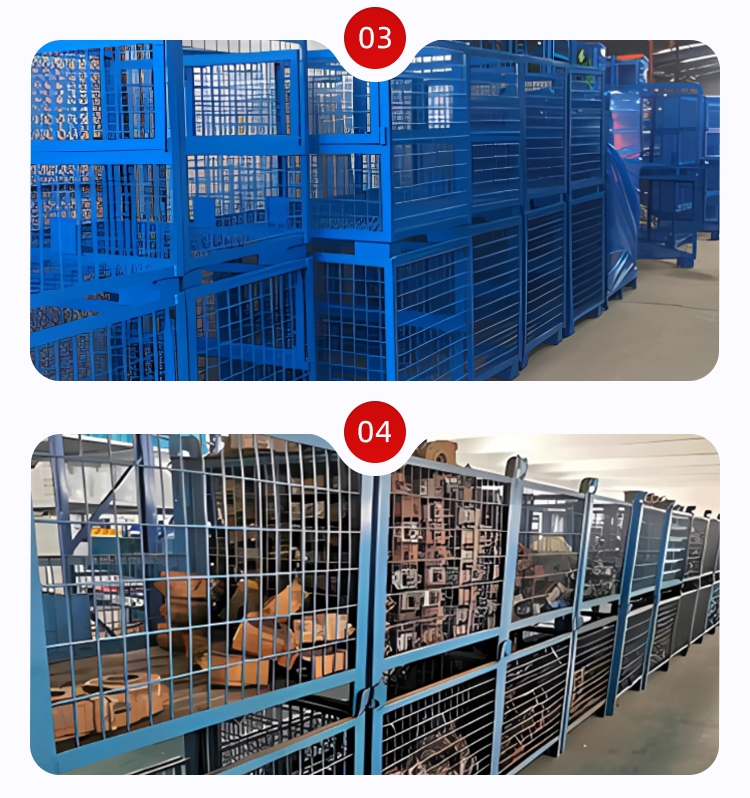 Wire mesh steel storage cage - foldable mechanism