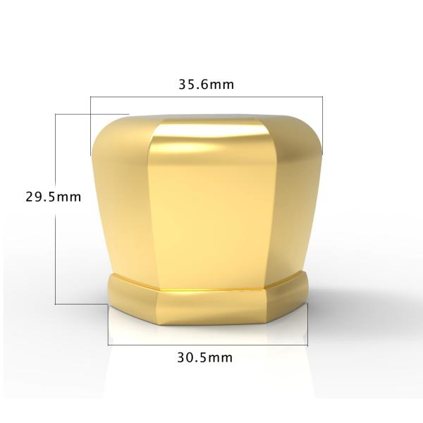 Quality ISO 9001 Hanging Plating Zinc Alloy Perfume Bottle Cap for sale