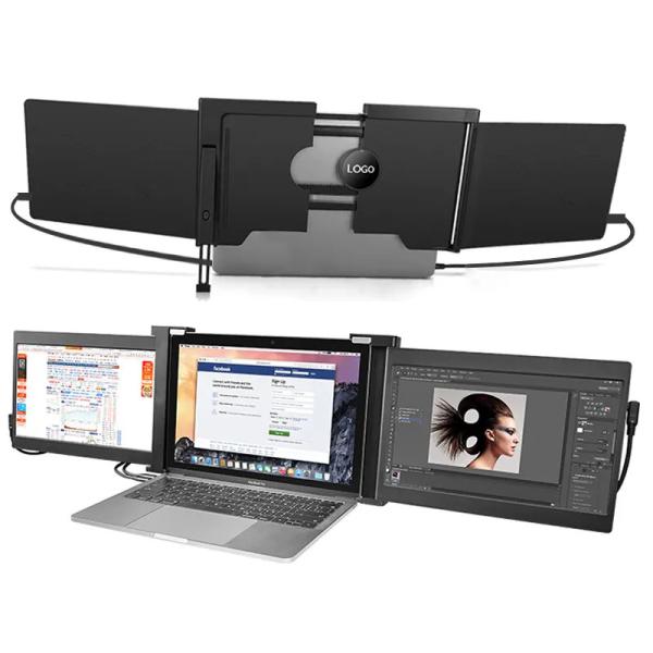Quality USB C 1080P IPS HDR Portable Laptop Tri Screen Extender Monitor For Gaming 10.1 Inch for sale