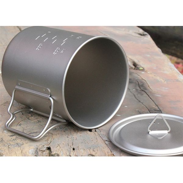 Quality Purity 99.95% Titanium Drinking Cup Picnic Portable Outdoor Tableware for sale