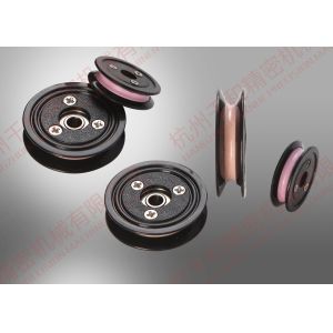Quality Plastic Flanged Ceramic Wire Guide Pulley cable pulley wheels with bearings for sale