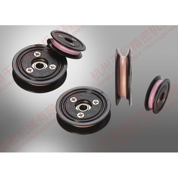 Quality Plastic Flanged Ceramic Wire Guide Pulley cable pulley wheels with bearings for sale