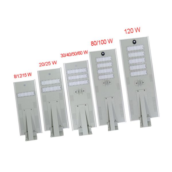 Quality Integrated Solar LED Street Light 8W 12W 15W 20W All In One Garden Street Light for sale
