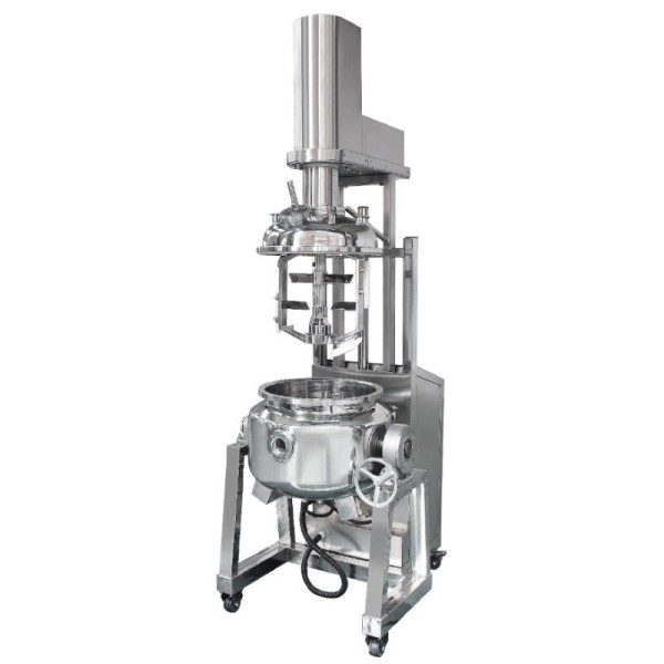 Quality Double Jacket Electric Heating Industrial Mixer Machine Cosmetic Cream Lotion Homogenizer Tank Vacuum Emulsifying for sale