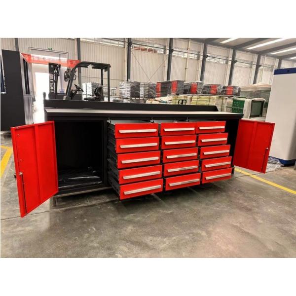 Quality Multi Drawers Optional Heavy Duty Customized Stainless Steel Workbench with KEY for sale