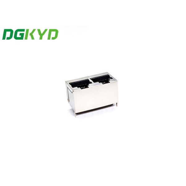 Quality Modular 180 Degree 1X2 Ethernet RJ45 Connector for sale