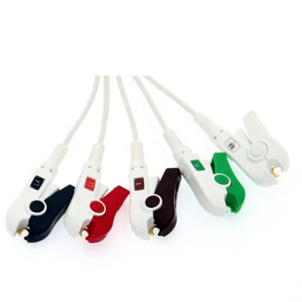Quality 12 Pin 5 Leads One Piece Ecg Cable With Leadwires Compatible Mindray Portable for sale