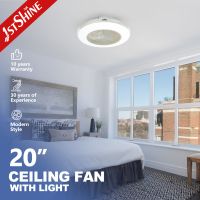 Quality Smart App Control 20 Inch Flush Mount LED Ceiling Fan For Bedroom for sale