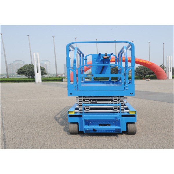 Quality 220V 38KW Single Man Scissor Lift , Industrial Scissor Lift 5.2m Turning Radius for sale