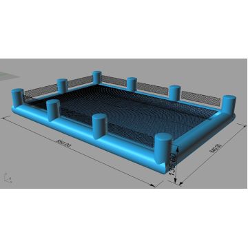 Quality Custom 0.9mm PVC Square Inflatable Swimming Pool Waterproof 9.5mL x 6.4mW for sale