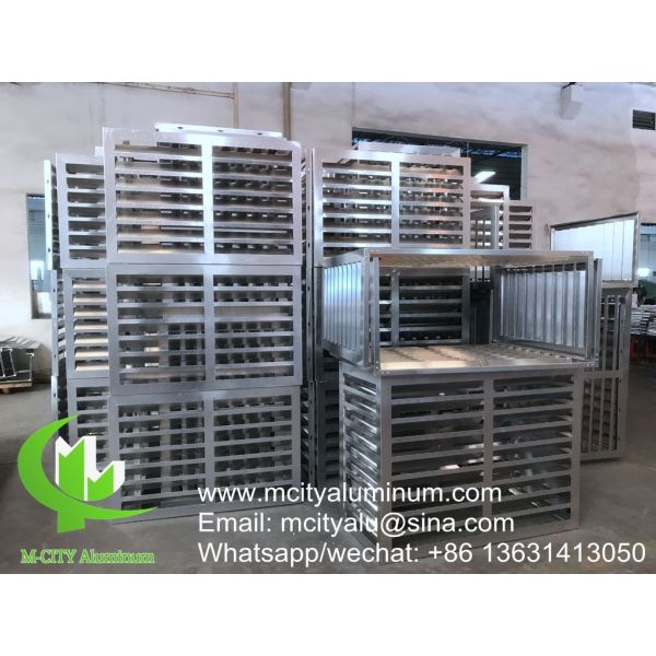 Quality Custom Size Powder Coated Aluminum AC Cover with Perforated Pattern for Facade Decoration for sale