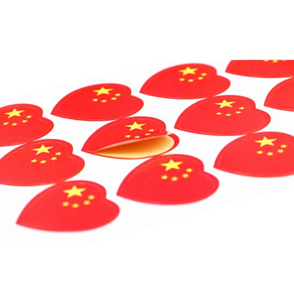 Quality Red Five Pointed Star Red Flag Sticker For Advertising Decoration for sale