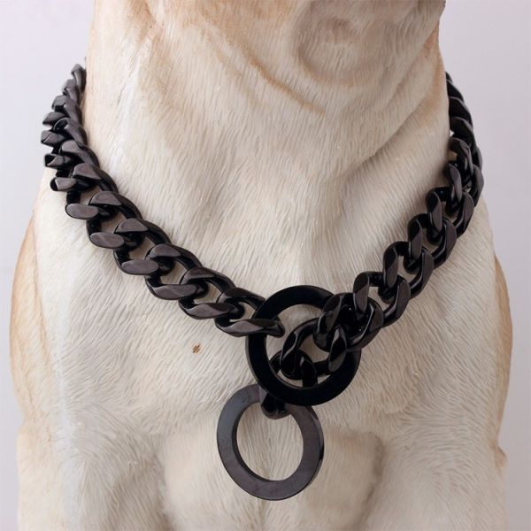 Quality Dogs Luxury Stainless Steel Gold Crystal Diamond Chain Dog Collar All Season Pet Dogs for sale