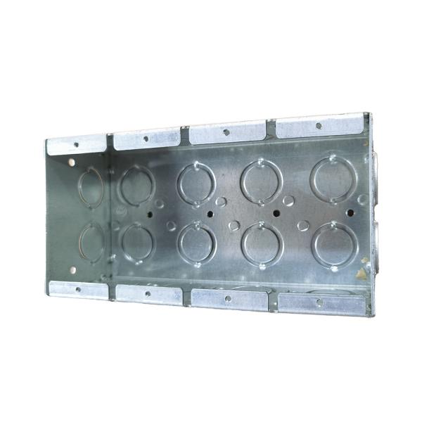Quality Prefabrication 1.60mm Thickness 5 Gang Masonry Box Zinc Plated for sale