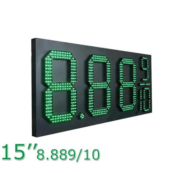 Quality RS485 5000mcd 24in Led Gas Price Display Iron Cabinet for sale