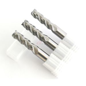 Quality 13/32" 3/4" 3/8" Carbide Roughing End Mill For 6061 Aluminum 10mm Extra Long for sale