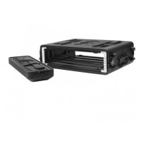 Quality PE 10" Depth 2U Shallow Rack Case With Microphone Storage for sale