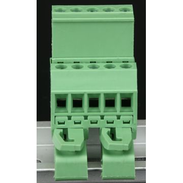 Quality RD 2EDGUVK 5.08MM 2P-24P 300V 15A green color brass terminal block use in DIN for sale