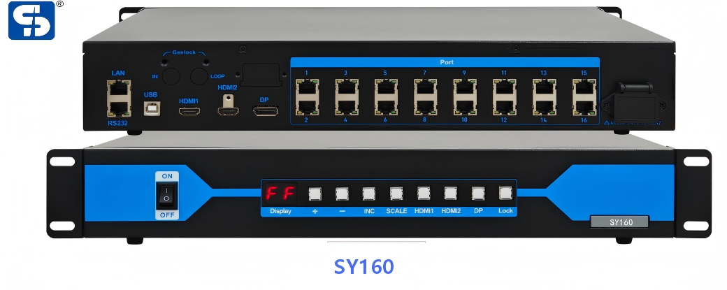 Quality Sysolution Single Window 2 In 1 Video Processor SY160  16 Ethernet Port 10.4 Million Pixels 5 I4K 60HZ for sale