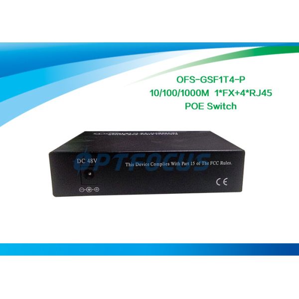 Quality SC Fiber Managed Poe Switch 20KM 100BASE - Fx + 4 Port 10 / 100BASE - Tx DF SM for sale